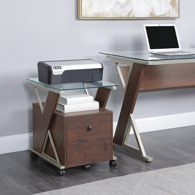 Latitude Run Ternes Floating Desk with Hutch Reviews Wayfair
